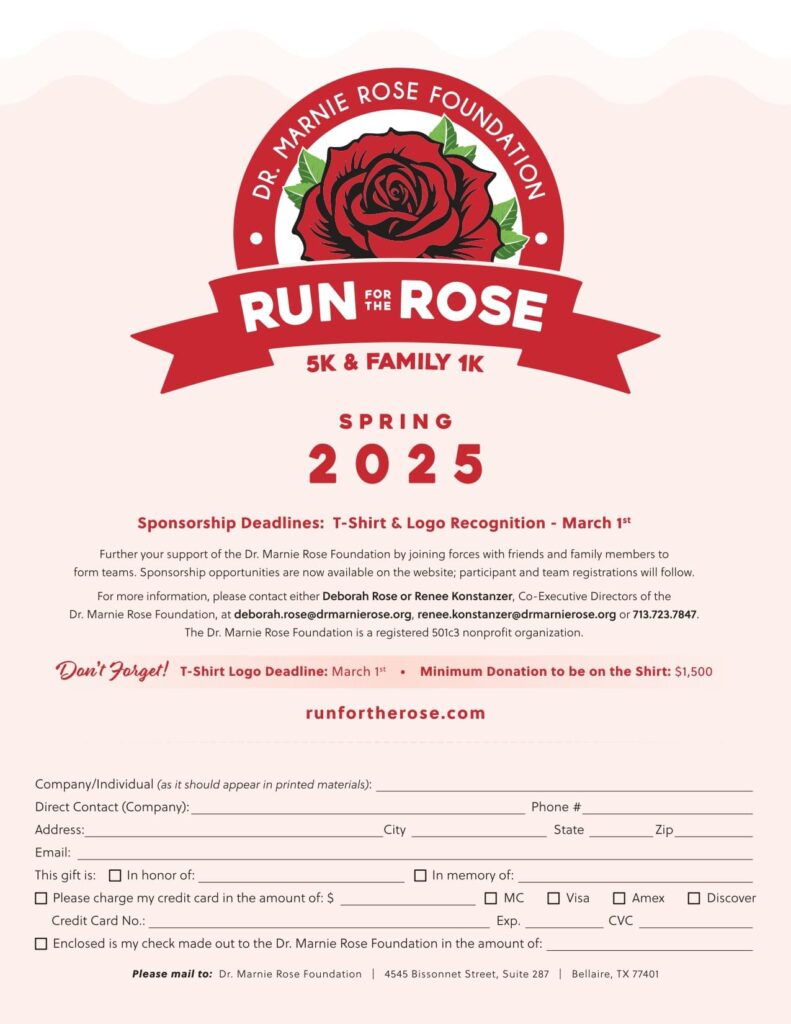 Run For The Rose - Dr. Marnie Rose Foundation
